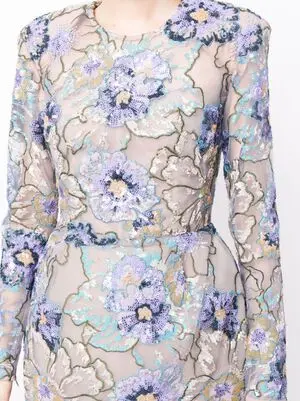 BRONX AND BRONCO Floral-detail Long-sleeve Dress