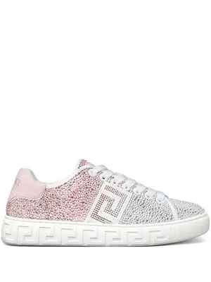 Versace Greca Crystal-embellished Sneakers
