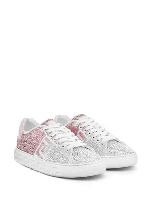 Versace Greca Crystal-embellished Sneakers