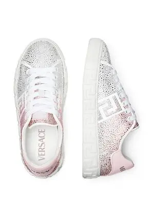 Versace Greca Crystal-embellished Sneakers