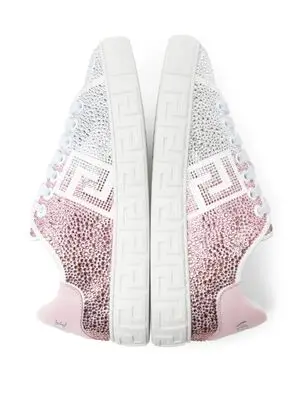 Versace Greca Crystal-embellished Sneakers