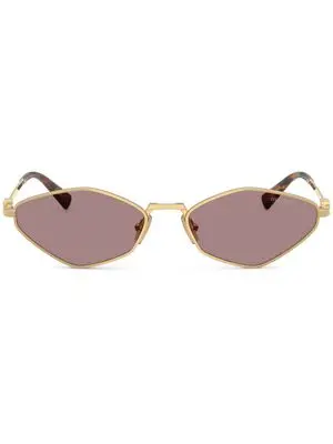 Miu Miu Geometric-frame Sunglasses - Gold