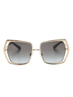 Dolce & Gabbana Oversize-frame Sunglasses - Gold