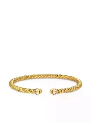 David Yurman 18kt Yellow Cablespira Diamond Bracelet