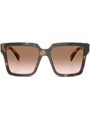 Prada Tortoiseshell Square Frame Sunglasses - Brown