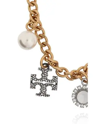Tory Burch Charm-detail Keyring - Gold