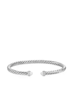 David Yurman Cablespira Pearl And Diamond Bracelet