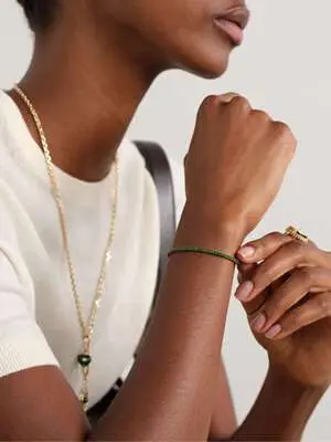 SYDNEY EVAN 14-karat Gold And Emerald Tennis Bracelet