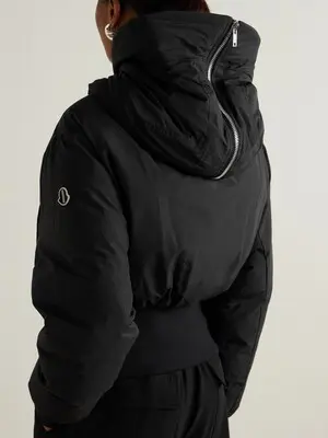 Rick Owens Moncler Alice Hooded Down Jacket In Black - 40% Off