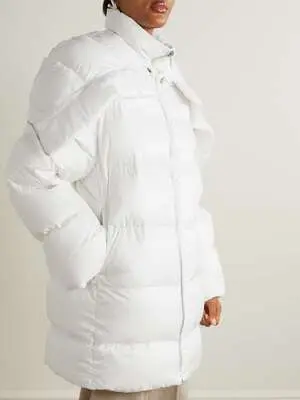 Rick Owens Moncler Cyclopic Oversized Hooded Quilted Down Jacket