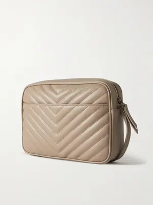 Saint Laurent Loulou Medium Matelassé Leather Shoulder Bag - Neutrals