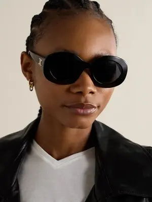 Celine Triomphe Oversized Sunglasses - Black