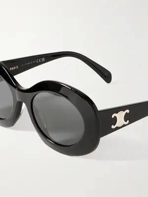 Celine Triomphe Oversized Sunglasses - Black