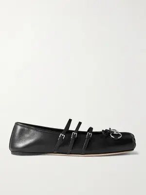 Gucci Horsebit Leather Ballet Flats