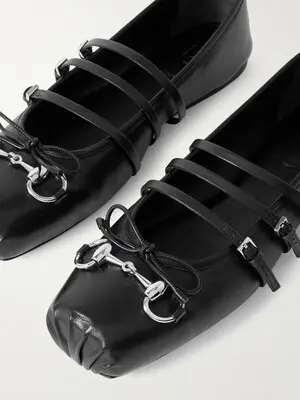 Gucci Horsebit Leather Ballet Flats
