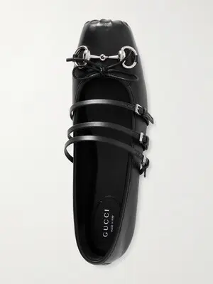 Gucci Horsebit Leather Ballet Flats