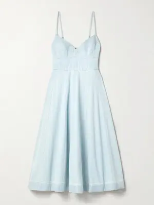 Zimmermann Acacia Paneled Denim Midi Dress