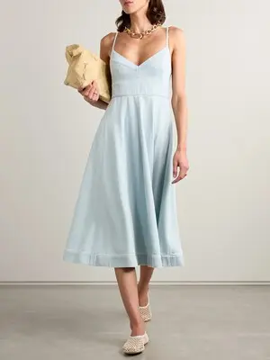 Zimmermann Acacia Paneled Denim Midi Dress