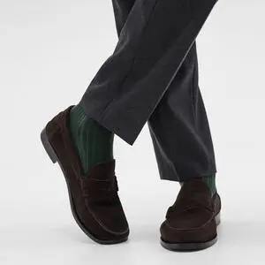 Theory Theory Trouser Socks Hunter Green