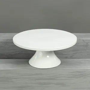BIA CORDON BLEU Porcelain Round Pedestal Cake Stand, 8.5 - White