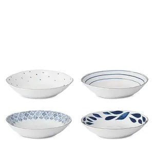 LENOX Blue Bay Dinner Bowls, Set Of 4 - White
