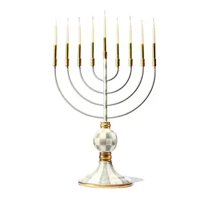 MACKENZIE-CHILDS Sterling Check Menorah Exclusive