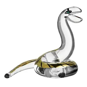 KOSTA BODA My First Friend Snake Sculpture - Clear/gold