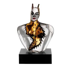 KOSTA BODA House God Glass Sculpture - Clear/gold