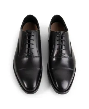 STINAA.J Classic Leather Oxford Shoes With Orthopedic Insole - Black