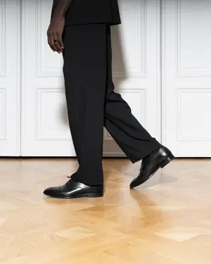 STINAA.J Classic Leather Oxford Shoes With Orthopedic Insole - Black