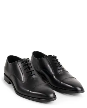 STINAA.J Classic Leather Oxford Shoes With Orthopedic Insole - Black
