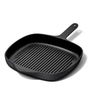 CARAWAY Enameled Cast Iron 10.5 Grill Pan - Charcoal