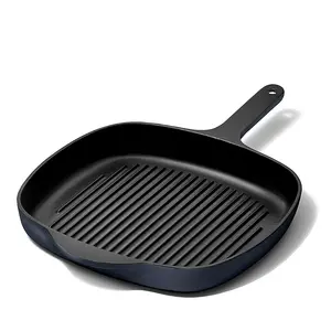 CARAWAY Enameled Cast Iron 10.5 Grill Pan - Midnight