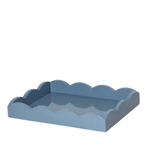 ADDISON ROSS Scalloped Ottoman Tray - Blue