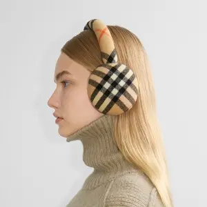 Burberry Check Wool Earmuffs