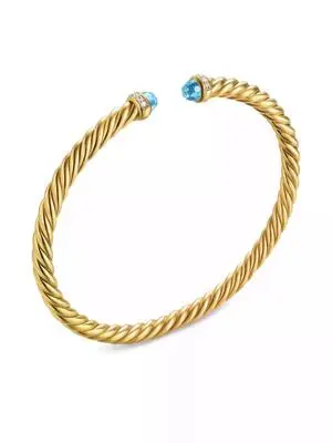 David Yurman 18kt Yellow Cablespira Topaz And Diamond Bracelet - Gold