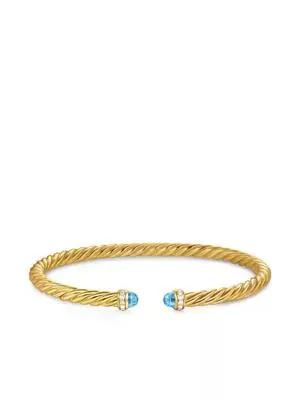 David Yurman 18kt Yellow Cablespira Topaz And Diamond Bracelet - Gold
