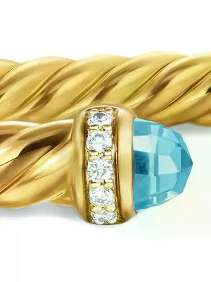 David Yurman 18kt Yellow Cablespira Topaz And Diamond Bracelet - Gold