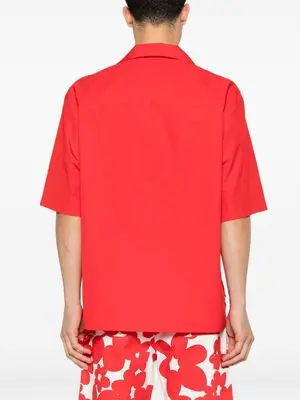 Marni Logo-embroidered Cut-out Shirt