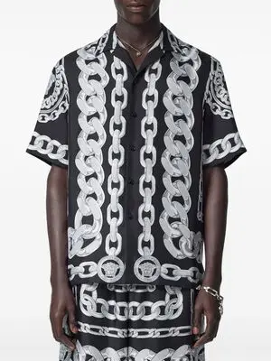 Versace Medusa Chains Silk Shirt