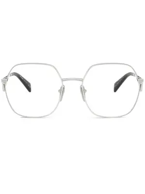 Prada Geometric-frame Glasses - Silver