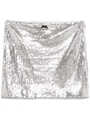 ROTATE BY BIRGER CHRISTENSEN Sequinned Mini Skirt - Silver