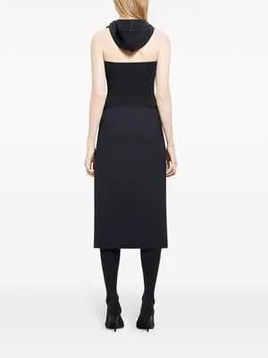 COURREGES Illusion Hooded Bodysuit - Black