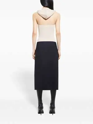 COURREGES Illusion Hooded Bodysuit - Neutrals
