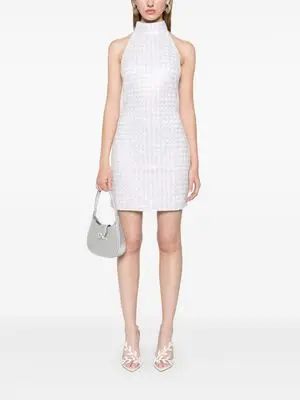 ROTATE BY BIRGER CHRISTENSEN Beaded Halterneck Mini Dress
