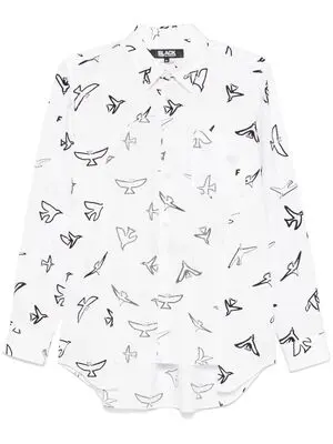 BLACK COMME DES GARÇONS Birds-print Shirt