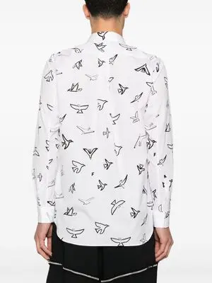 BLACK COMME DES GARÇONS Birds-print Shirt