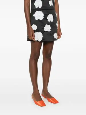 ROTATE BY BIRGER CHRISTENSEN Floral Appliqué Mini Skirt