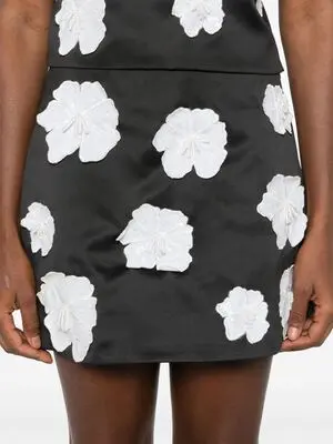 ROTATE BY BIRGER CHRISTENSEN Floral Appliqué Mini Skirt