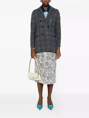 CIRCOLO 1901 Checked Blazer - Grey